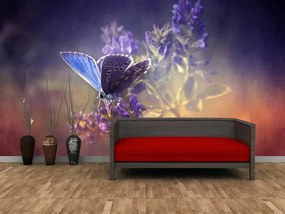 Tapeta - Fialový motýl (120x96 cm) - PopyDesign