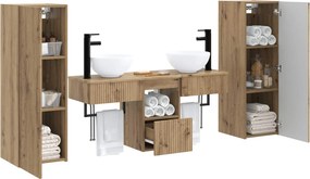 Sada koupelnového nábytku 5 ks Dub artisan 33 x 34,5 x 100 cm 3405972