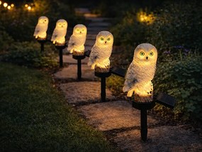 Verk Group SOLÁRNÍ LED LAMPY SOWA ZAHRADNÍ VELKÁ LAMPY ZAHRADNÍ DEKORACE