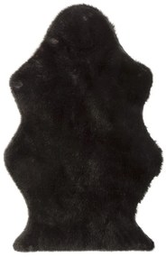 Černá chlupatá kožešina Pelt - 95*60 cm