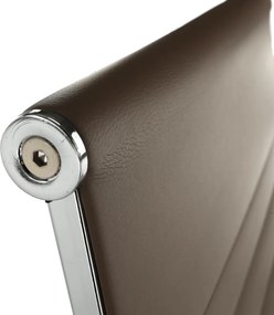 Kancelářské křeslo, ekokůže / kov, taupe / chrom, FARAN
