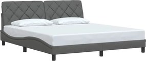 Rám postele bez matrace tmavě šedý 180 x 200 cm textil 3310616