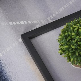 HOMCOM Odkládací stolek, konferenční stolek s mramorovým vzhledem, konferenční stolek s kovovým rámem, do obývacího pokoje, ložnice, 45 x 30 x 51,5 c…
