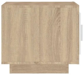 Konferenční stolek bílý dub sonoma 51x50x45 cm kompozitní dřevo - Default Title