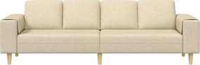 Pohovka do obývacího pokoje Krémová 250 x 77 x 76 cm Polyester 3335087