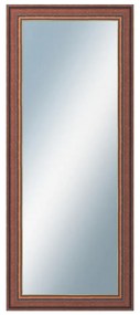 DANTIK - Zarámované zrcadlo - rozměr s rámem cca 50x120 cm z lišty ANGLIE hnědá Au linka (612)