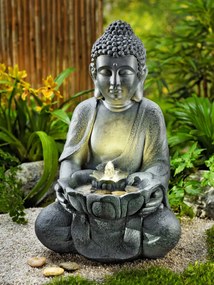 LED zahradní fontána Buddha