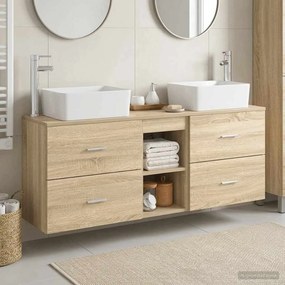 Sada koupelnových skříněk 3 ks Dub sonoma 53 x 34,5 x 63 cm 3405853