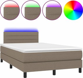 Box spring postel s matrací a LED taupe 120 x 200 cm textil 3133225