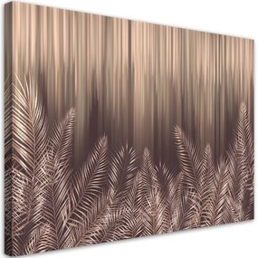 Obraz na plátně, Exotické 3D palmové listy - 120x80 cm
