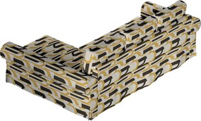 Potah na pohovku IKEA Backabro rozkládací se šezlongem barva vícebarevná látka pletený vzor, vzorované