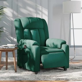 Elektrické polohovací křeslo tmavě zelené textil 3205298