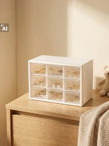 Sinsay - Úložná krabička s přihrádkami - bílá
