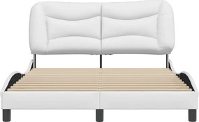 Rám postele bez matrace Hvar bílý 120x200 cm umělá kůže 3207989