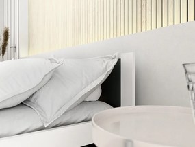 Postel IKAROS 180 x 200 cm, antracit/bílá Matrace: Matrace Coco Maxi 20 cm, Rošt: Bez roštu