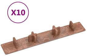 Koncové krytky 10 ks hnědé plast 149002