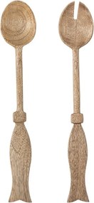 Dřevěný salátový příbor 2 ks Seva – Bloomingville