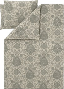 Livarno® Saténové ložní povlečení, 220 x 240 cm, 70 x 90 cm (krémová/šedá)