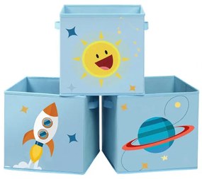 Dětské stohovatelné boxy na hračky RFB001B03 (3 ks)