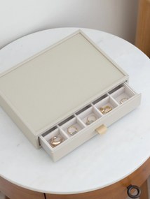 Krabička na šperky Stackers Pebble s 15 přihrádkami se zásuvkou classic tmavomodrá