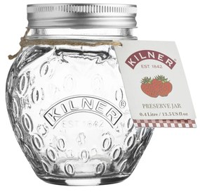 Kilner Ozdobná zavařovací sklenice ve tvaru jahody, 400 ml 0025.582
