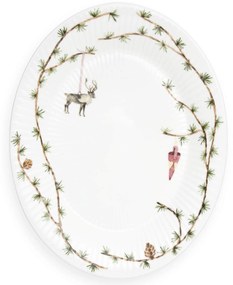 KÄHLER Oválný talíř Hammershøi Christmas 27×34 cm, multi barva, porcelán