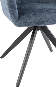 Modrá jídelní židle Louna - 56*58*85 cm