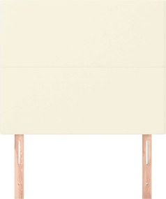 Čelo postele krémové 100x5x118/128 cm umělá kůže 3116138