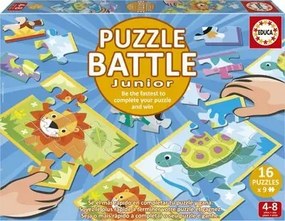 EDUCA Puzzle bitva Zvířátka / 16x9 dílků / od 4 let