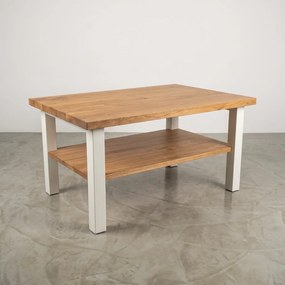 KULHÁNEK Konferenční stolek "Tabi mini" Odstín podnože: bílá - RAL 9010, Velikost desky: 80x80 cm