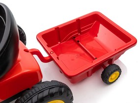 Šlapací traktor s přívěsem G206 červený