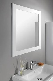 Aqualine Favolo zrcadlo v rámu bez osvětlení 80 x 80 cm bílá mat FV080