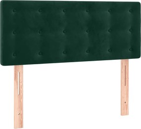 Box spring postel s matrací tmavě zelená 80 x 200 cm samet 3141512