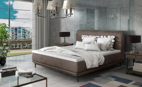 Moderní postel Aveiro 180x200cm, hnědá + matrace