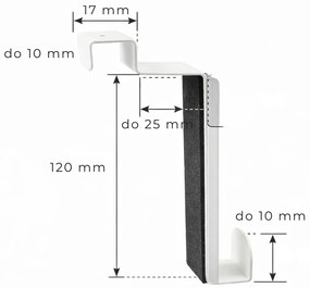 usporadejto.cz Háček na dveře z vnitřní strany, DOORHOOK - černý