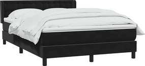 Box spring postel s matrací černá 160x210 cm samet 3318455