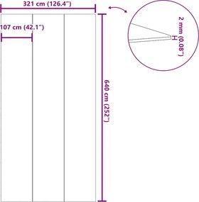 vidaXL Podložka pod bazén 640 x 321 cm Obdélníkový Netkaná tkanina [94235] Barva: světle šedá