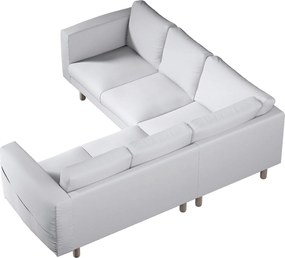 Potah na pohovku IKEA Norsborg rohová 4-místná barva bílá látka pletený vzor