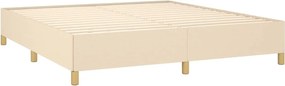 Rám postele s boxspringem krémový 160 x 200 cm textil 3120974