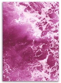 Obraz na plátně Abstrakce Růžová vlna - 70x100 cm