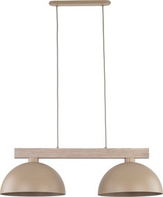 TK Lighting Béžový závěsný lustr Oslo pro žárovku 2x E27 TK11011