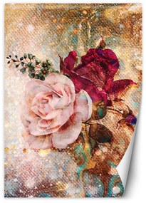 Gario Fototapeta Dvě růžové růže Materiál: Vliesová, Rozměry: 100 x 140 cm