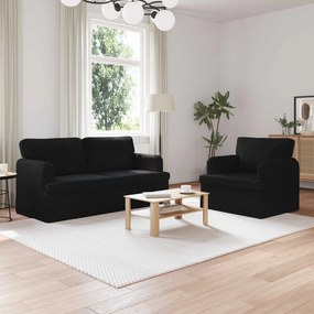 Set pohovek 2 ks Černá textil 3407562