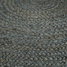 Ručně vyrobený sedací puf olivově zelený 45 x 30 cm juta 248083