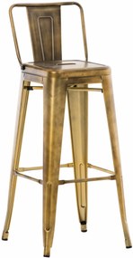 Kovová barová židle Mason - Zlatá