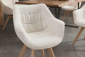 Designová otočná židle Kiara béžová