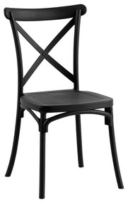 Tempo Kondela Stohovatelná židle, černá, SAVITA
