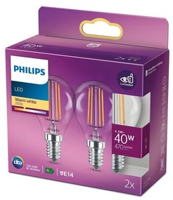 Philips | SADA 2x LED Žárovka VINTAGE Philips E14/4,3W/230V 2700K | P4442