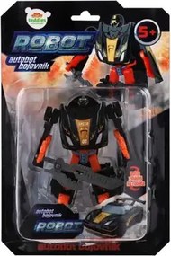 TEDDIES Transformer auto-robot černý / Plast / 14 cm / od 5 let