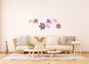 Samolepka na zeď Fialové Orchideje | 65 x 85 cm | DF0466